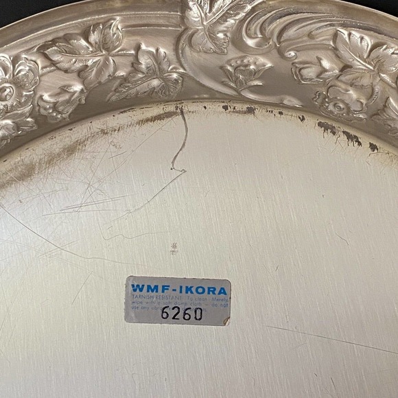 WMF Ikora | Dining | Vintage Silver Plate Serving Tray Swirl Brushed ...